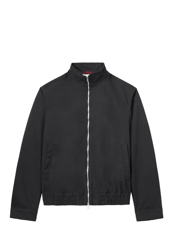 Brunello Cucinelli Cotton-blend Twill Bomber Jacket - Black