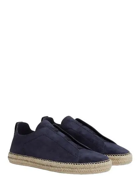 Zegna Triple Stitch™ Espadrille Slip-on Sneaker - Navy