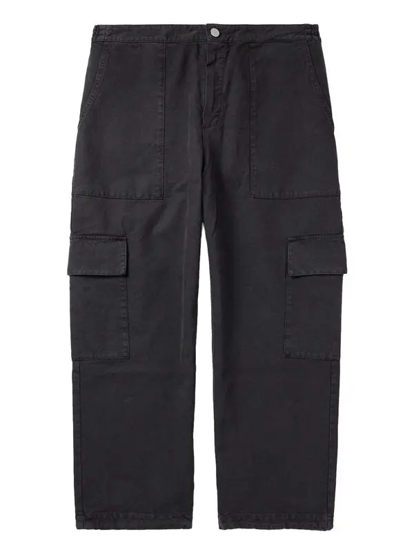A KIND OF GUISE Tarun Tapered Cotton-canvas Cargo Trousers - Black