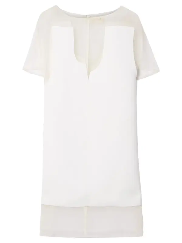 Khaite Winona Paneled Mini Dress - White