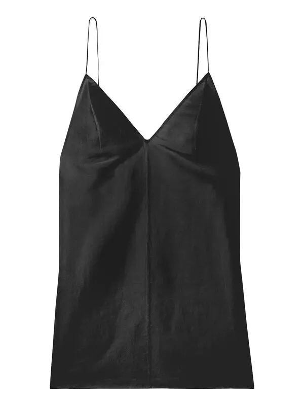 Khaite Talsie Silk-organza Tank - Black