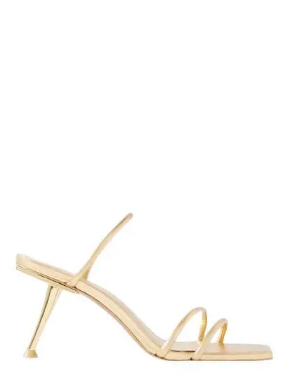 Cult Gaia Lydia Metallic Leather Sandals - Gold