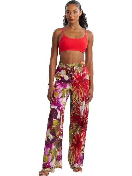 Natori Rainforest Printed Pants With Tassels - Multi