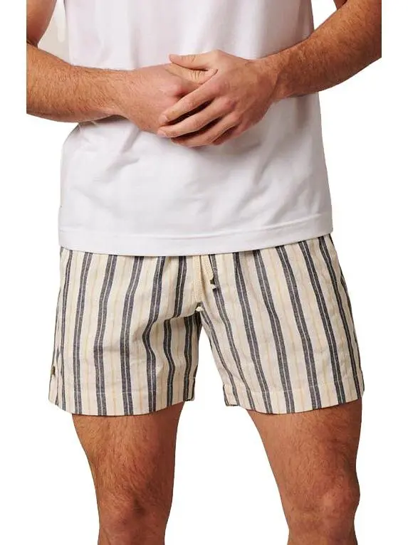 LEISURE LAB Catalina Striped Shorts - Blue Stripes