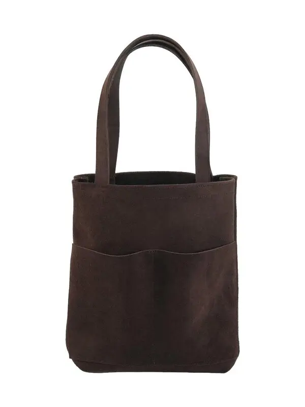 EZRA ARTHUR Brooklyn Nubuck Suede Leather Tote Bag - Cocoa