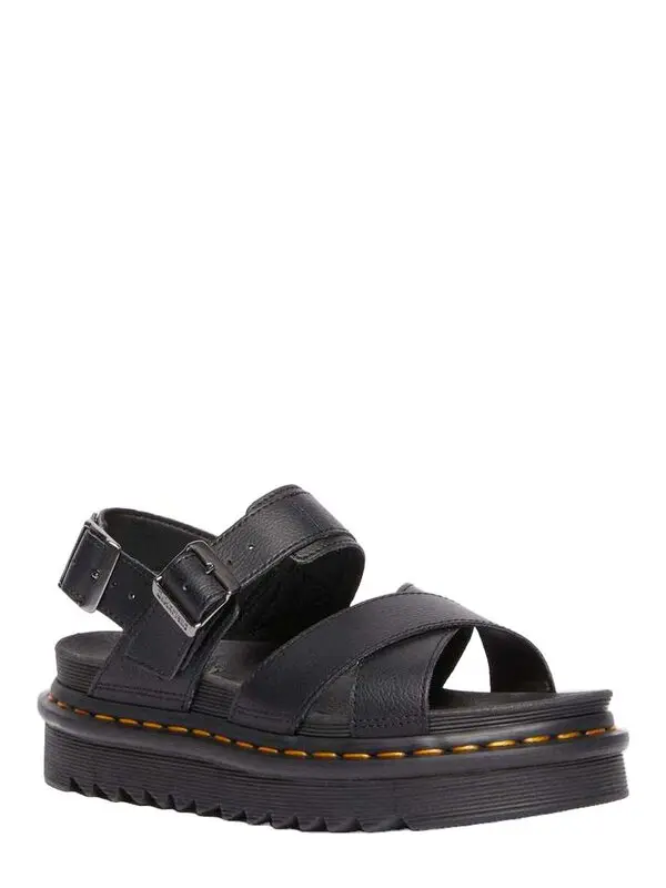 Dr. Martens Voss Ii Athena Leather Strap Sandals - Black