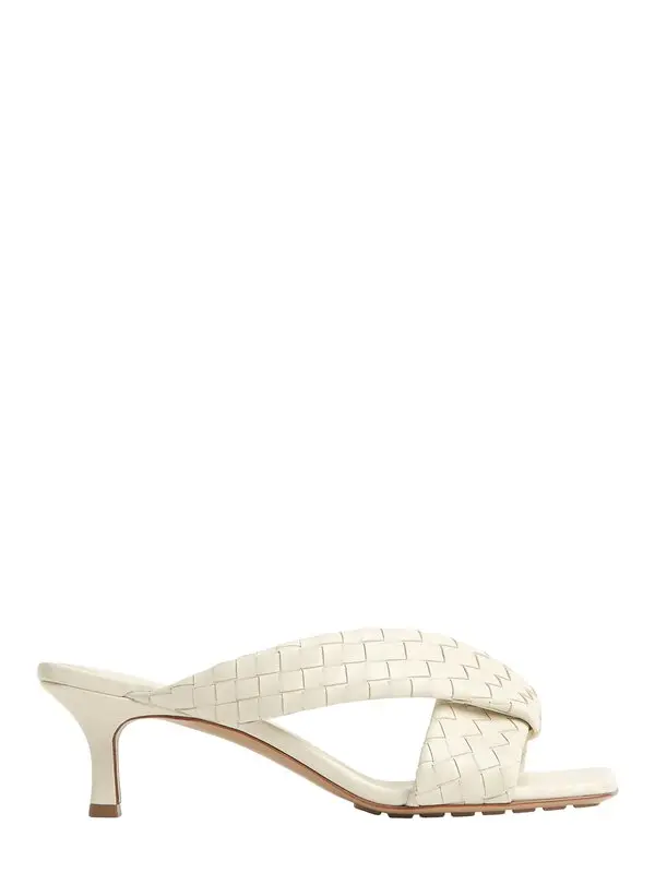 Bottega Veneta Leather Riva Mules - Red