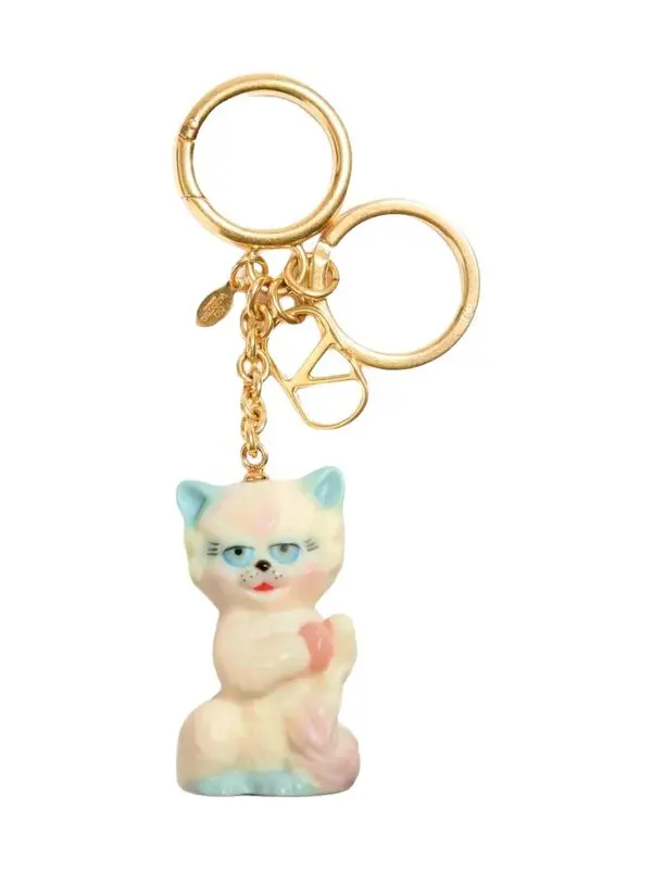 Valentino Garavani Le Chat De La Maison Keyring - Gold