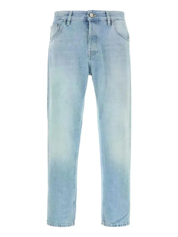 PT TORINO Stonewashed Straight Leg Jeans - Blue