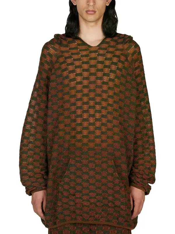 ISA BOULDER Patterned Hoodie - Brown