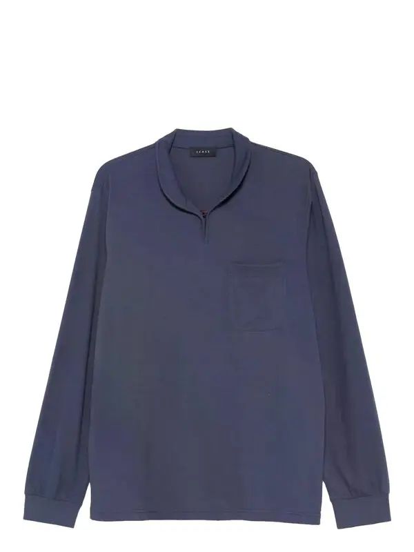 Sease Cotton Polo Shirt - Blue