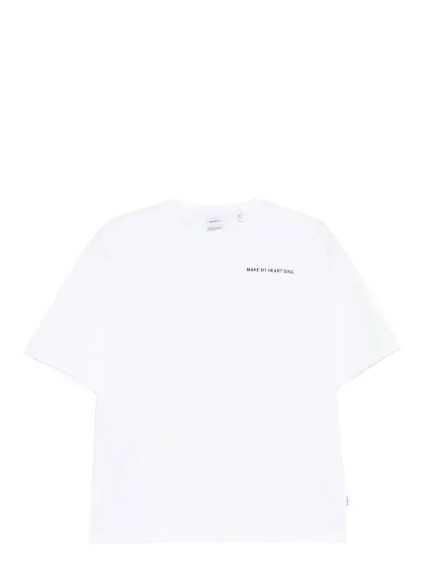 Aspesi Slogan-print Cotton T-shirt - White