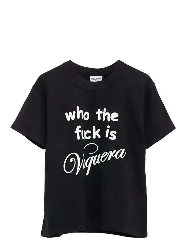 Vaquera Slogan-print T-shirt - Black