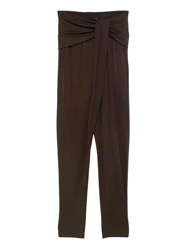 Andamane Draped Trousers - Brown