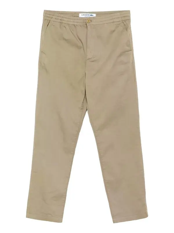 Lacoste Logo-patch Trousers - Neutrals