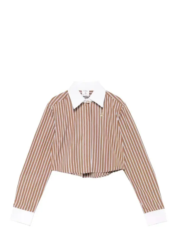 Casablanca Cotton Striped Shirt - Brown
