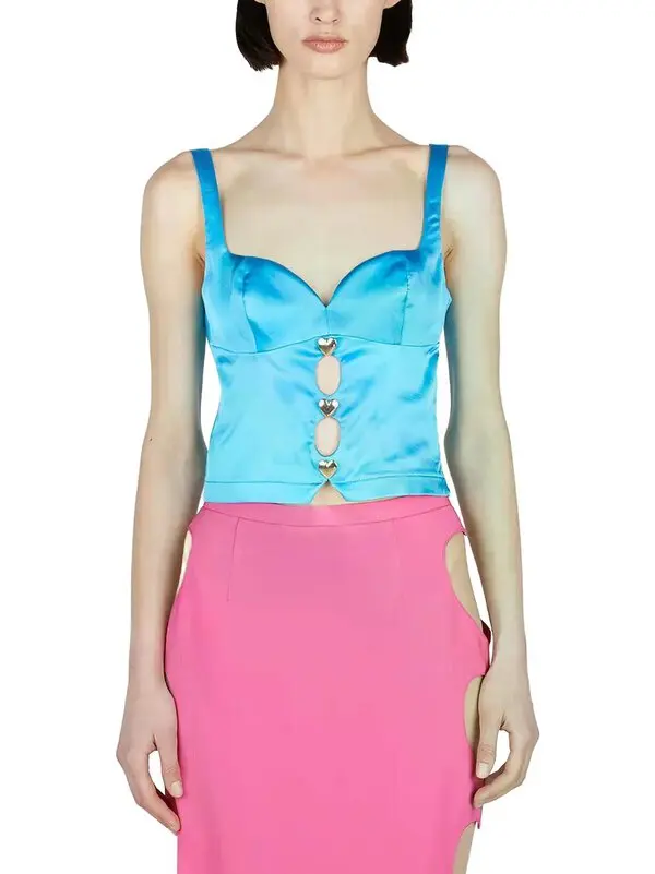 MARCO RAMBALDI Cut-out Sleeveless Top - Blue