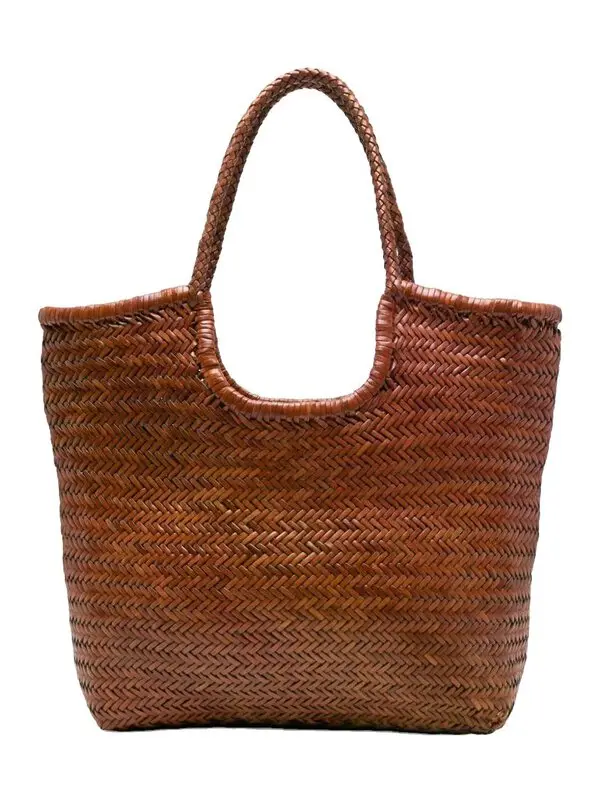 Dragon Diffusion Woven Leather Tote Bag - Brown