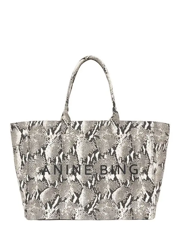 ANINE BING Leo Canvas Tote - Python