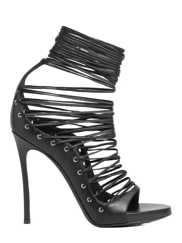 Dsquared2 Leather Stiletto Sandals - Black