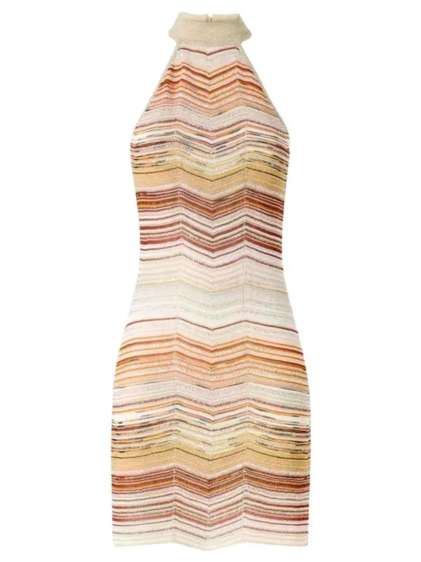 Missoni Zigzag-pattern Mini Dress - Neutrals