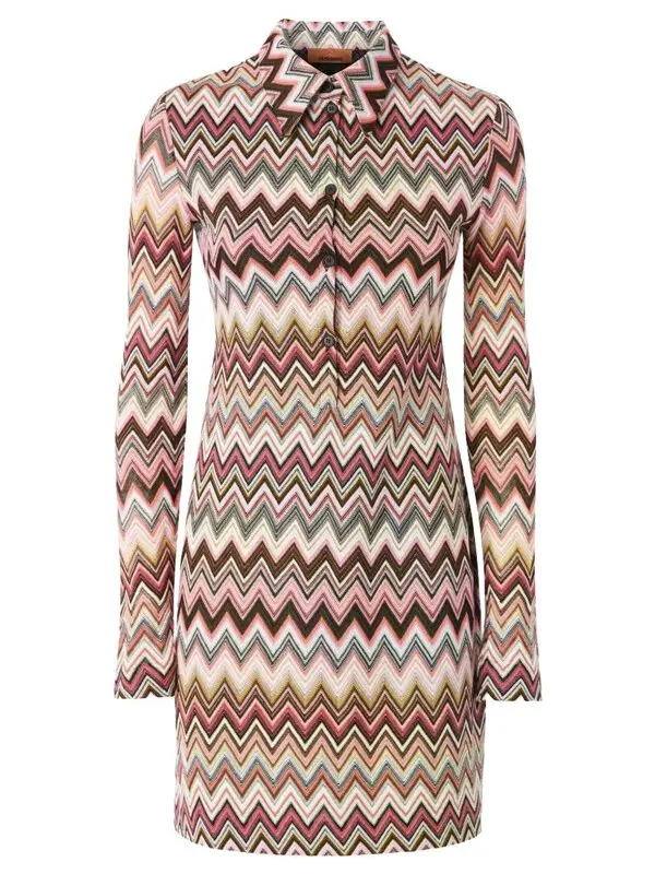 Missoni Zigzag-pattern Mini Dress - Pink