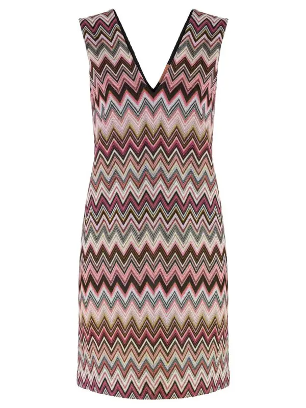 Missoni Zigzag-pattern Mini Dress - Pink