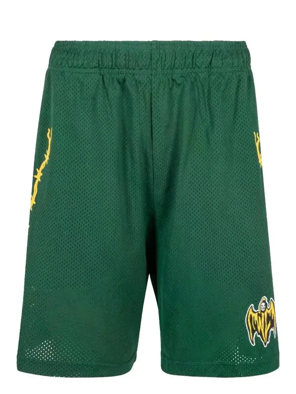 WARREN LOTAS Bat Reaper Mesh Shorts - Green