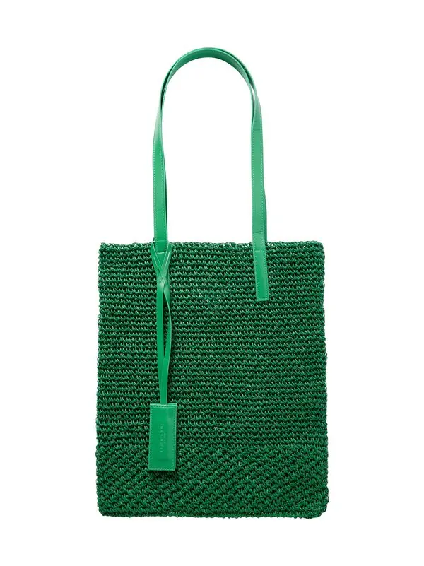Eugenia Kim Chelsea Leather-trimmed Crochet Tote - Green