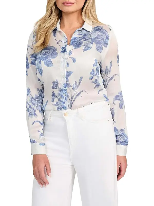 Guess Clouis Floral Button-up Shirt - Dreaming Lilies Print