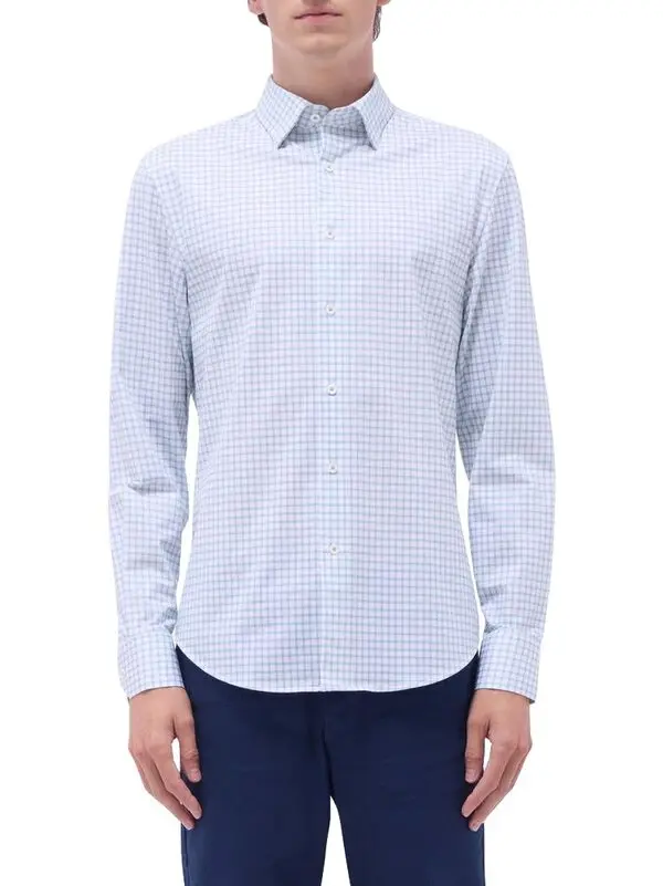 Bugatchi Jules Ooohcotton® Plaid Button-up Shirt - Menthol