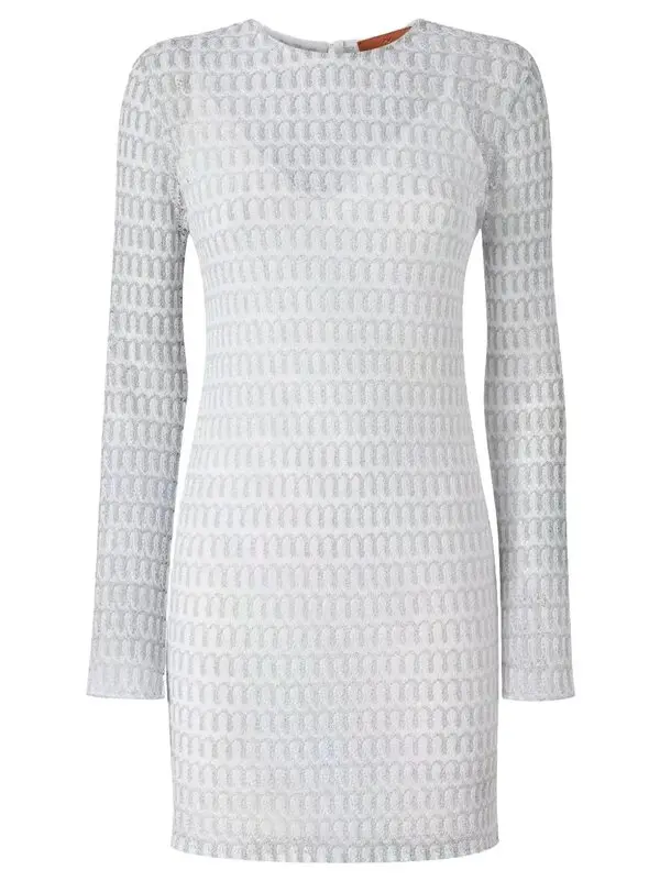 Missoni Knitted Mini Dress - Silver