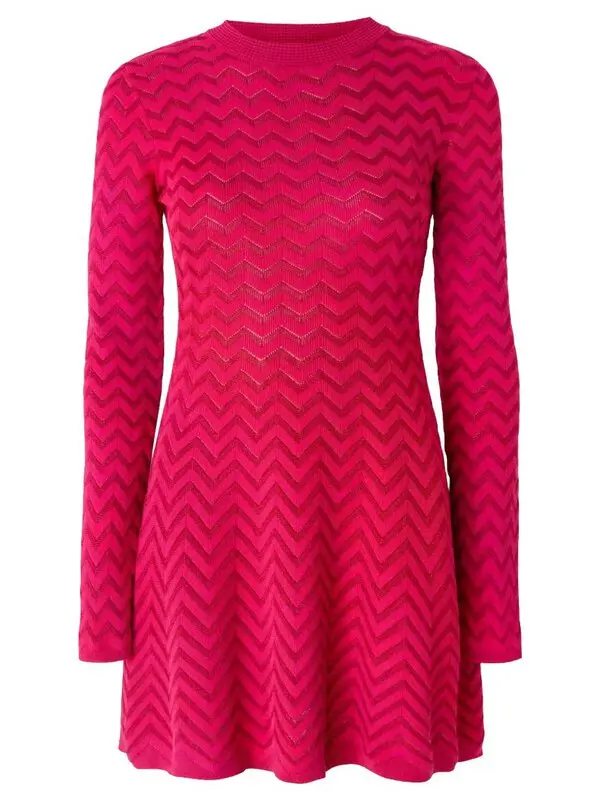 Missoni Zigzag-pattern Mini Dress - Pink