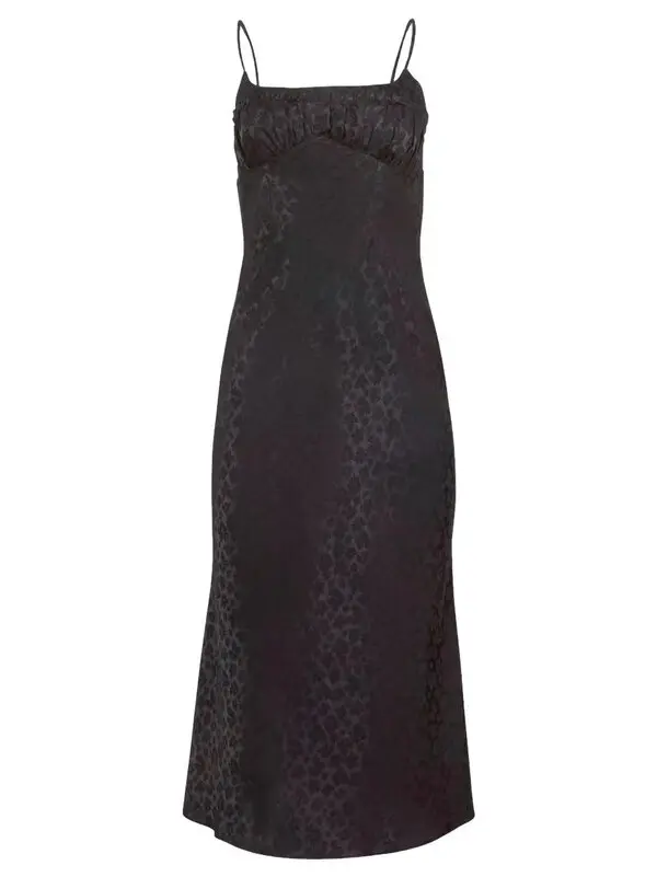 Fleur Du Mal Jacquard Dress - Black