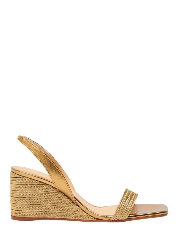 CastaÑer Barby Braided Wedge Espadrilles - Gold