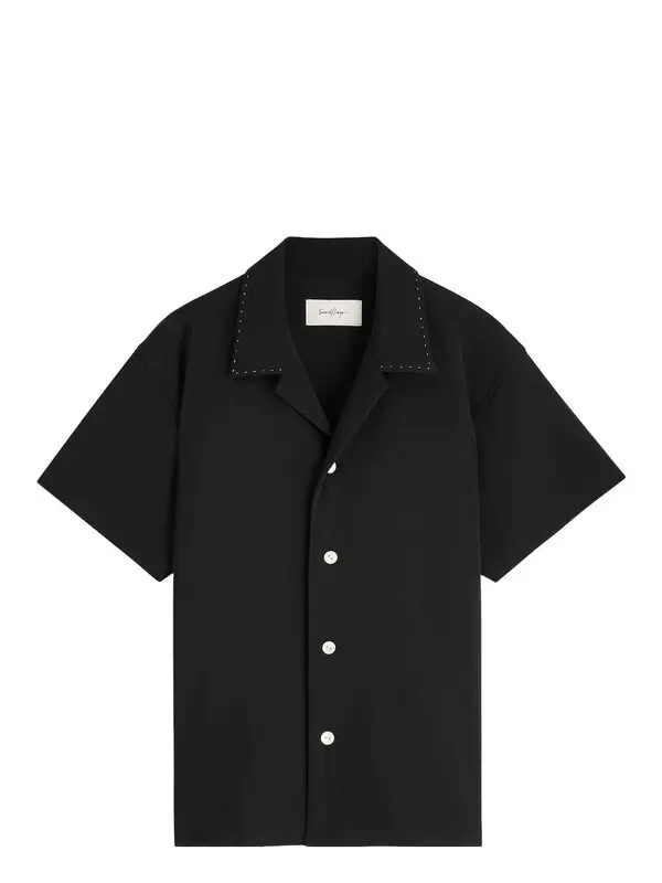 SECOND / LAYER Avenue Stretch-crepe Shirt - Black