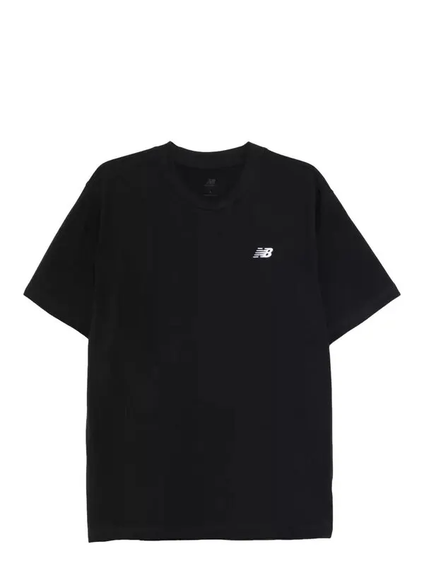 NEW BALANCE Logo-embroidered T-shirt - Black