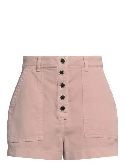 Elisabetta Franchi Denim High-waisted Shorts - Pink