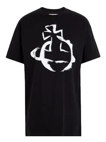 VIVIENNE WESTWOOD Logo-print Organic Cotton T-shirt - Black