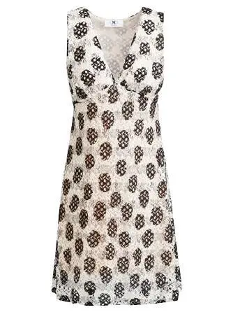 Missoni Mini Flared Polka Dot Dress - White