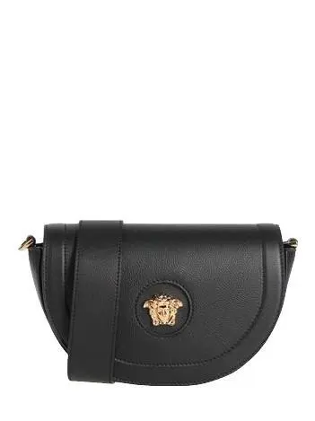Versace Calfskin Saddle Cross-body Bag - Black
