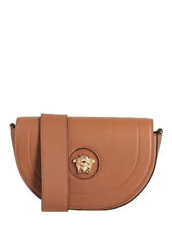 Versace Calfskin Saddle Cross-body Bag - Brown