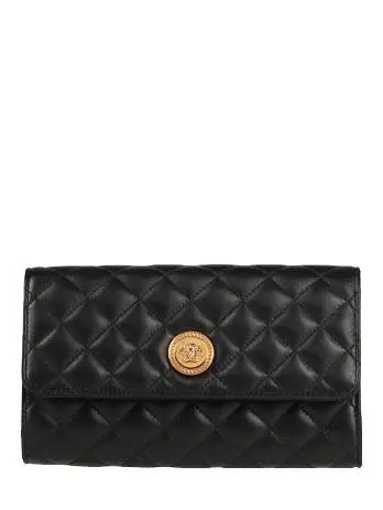 Versace Handbag In Light Lambskin - Black