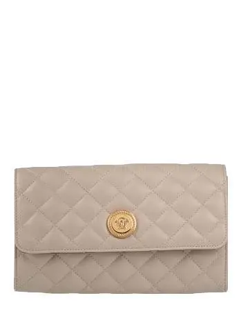 Versace Handbag In Light Lambskin - Grey