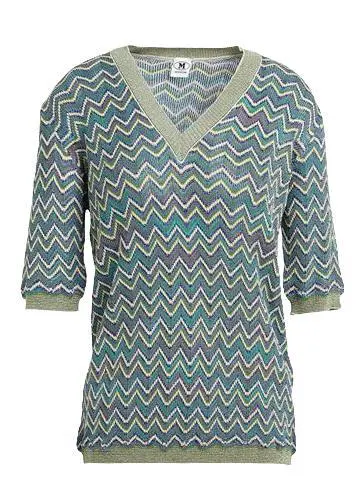 Missoni Signature Print V-neck Top - Green