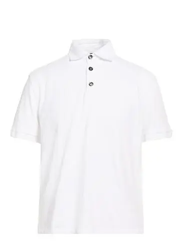 TOMBOLINI Polo Shirt Size Cotton, Elastane - White