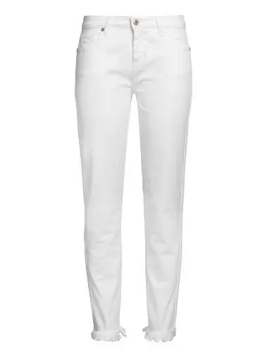 TRUSSARDI Skinny Fit Gabardine Pants - White
