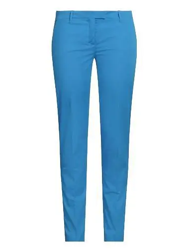 TRUSSARDI Tapered Solid Cotton-elastane Pants - Blue