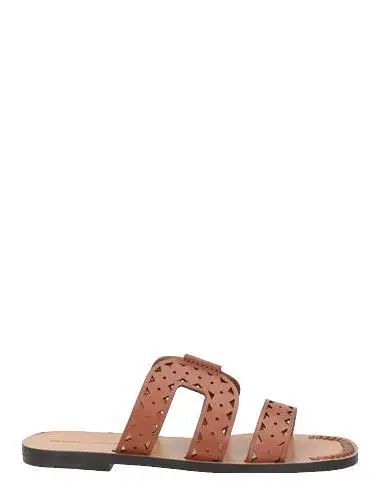 Sandro X Louis Barthélemy Leather Sandals - Brown