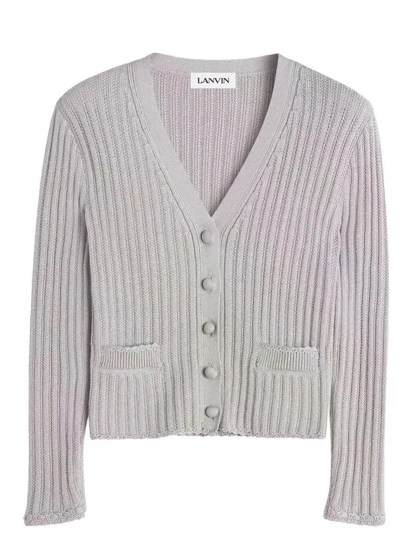 LANVIN V-neck Cardigan - Grey